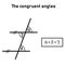 The Congruent Angles Using Two Parallel Lines Stock Illustration ...