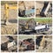 Construction site collage stock image. Image of built - 39460305