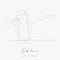 Continuous Line Drawing. Dab Dance. Simple Vector Illustration. Dab ...