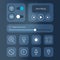 Control Center User Interface Set Template Stock Vector - Illustration ...