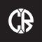 CR Logo Monogram with Piece Circle Ribbon Style Stock Illustration ...