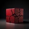 Cracked Red Cube: a Mannerism Image in Hard Surface Modeling Style ...