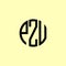 Creative Rounded Initial Letters PZU Logo Stock Vector - Illustration ...
