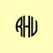 Creative Rounded Initial Letters RHU Logo Stock Vector - Illustration ...