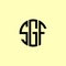 Creative Rounded Initial Letters SGF Logo Stock Vector - Illustration ...