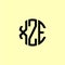 Creative Rounded Initial Letters XZE Logo Stock Vector - Illustration ...