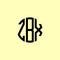 Creative Rounded Initial Letters ZBX Logo Stock Vector - Illustration ...