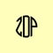 Creative Rounded Initial Letters ZDP Logo Stock Vector - Illustration ...
