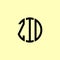 Creative Rounded Initial Letters ZID Logo Stock Vector - Illustration ...