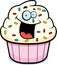 Cupcake Smiling stock vector. Illustration of food, dessert - 10638309