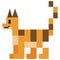 Cute 8 Bit Tabby Cat Vector Illustration. Clip Art Pet Kitty Pixel Art ...