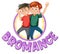 Cute Cartoon Character with Bromance Icon Stock Vector - Illustration ...