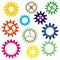 Cute Gears Cartoon Color on White Background Stock Vector ...