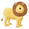 Cute Lion stock illustration. Illustration of friendly - 12623210