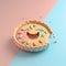 Cute Pie with Smiley Face. 3d Render Illustration Stock Illustration ...