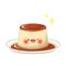 Cute Pudding Yummy Taste for You Stock Illustration - Illustration of ...