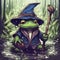 Cute Swamp Mage Frog, in the Middle of the Swamp Stock Image - Image of ...