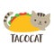 Cute Taco Cat Vector Illustration Stock Vector - Illustration of animal ...