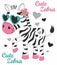 Cute Zebra Print Vector Art Stock Vector - Illustration of character ...