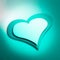 Cyan heart stock illustration. Illustration of valentines - 85149338
