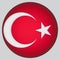 3D Flag of Turkiye on Circle Stock Illustration - Illustration of ...