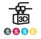 3D Printer - FDM - Icon stock vector. Illustration of production ...