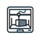 3D Printer - FDM - Icon stock illustration. Illustration of innovation ...