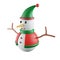 3D Rendering Side View Snowman Isolated on White Background 3 Stock ...