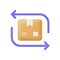 3D Return Parcel Sign. Package Tracking Symbol. Exchange of Goods Icon ...
