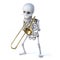 3d Skeleton trombonist stock illustration. Illustration of body - 67944558