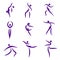 Dancing Abstract People, Symbols Stock Vector - Illustration of graphic ...
