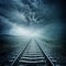 Dark Railway Track stock image. Image of journey, motion - 40026619