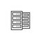 Data center line icon stock vector. Illustration of pixel - 283700062