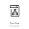Data Flow Icon Vector from Basic Ui Elements Collection. Thin Line Data Flow Outline Icon Vector ...