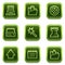 Data Web Icons, Green Square Buttons Series Stock Vector - Illustration ...