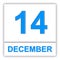 December 14. Day on the Calendar Stock Illustration - Illustration of ...