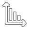 Declining Bar Graph, Decrease Bar Chart Thin Line Icon, Diagram Concept, Graph Down Vector Sign ...