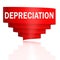 Depreciation Word with Red Curve Banner Stock Illustration ...