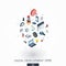 Development Integrated 3d Web Icons. Digital Network Isometric Concept ...