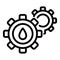 Digestion Gear System Icon, Outline Style Stock Vector - Illustration ...