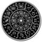 Disque noir de zodiaque illustration stock. Illustration du astrologie ...