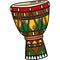Djembe Cartoon Colored Clipart Illustration Stock Vector - Illustration ...