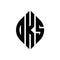 DKS Circle Letter Logo Design with Circle and Ellipse Shape. DKS ...