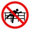 Do Not Climb Over Railing Symbol Sign ,Vector Illustration, Isolate on ...