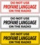 Do Not Use Profane Language Label Sign on White Background Stock Vector ...