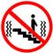 Do Not Use Stairs in Case of Earthquake Prohibition Sign. Stock ...