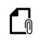 Document attachment icon stock vector. Illustration of attachment ...