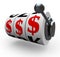 Dollar Signs on Slot Machine Wheels - Gambling Stock Illustration ...