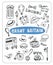 Doodle Set the Most Famous Objects of in England. Stock Vector ...