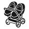Double Stroller Icon, Simple Style Stock Vector - Illustration of ...